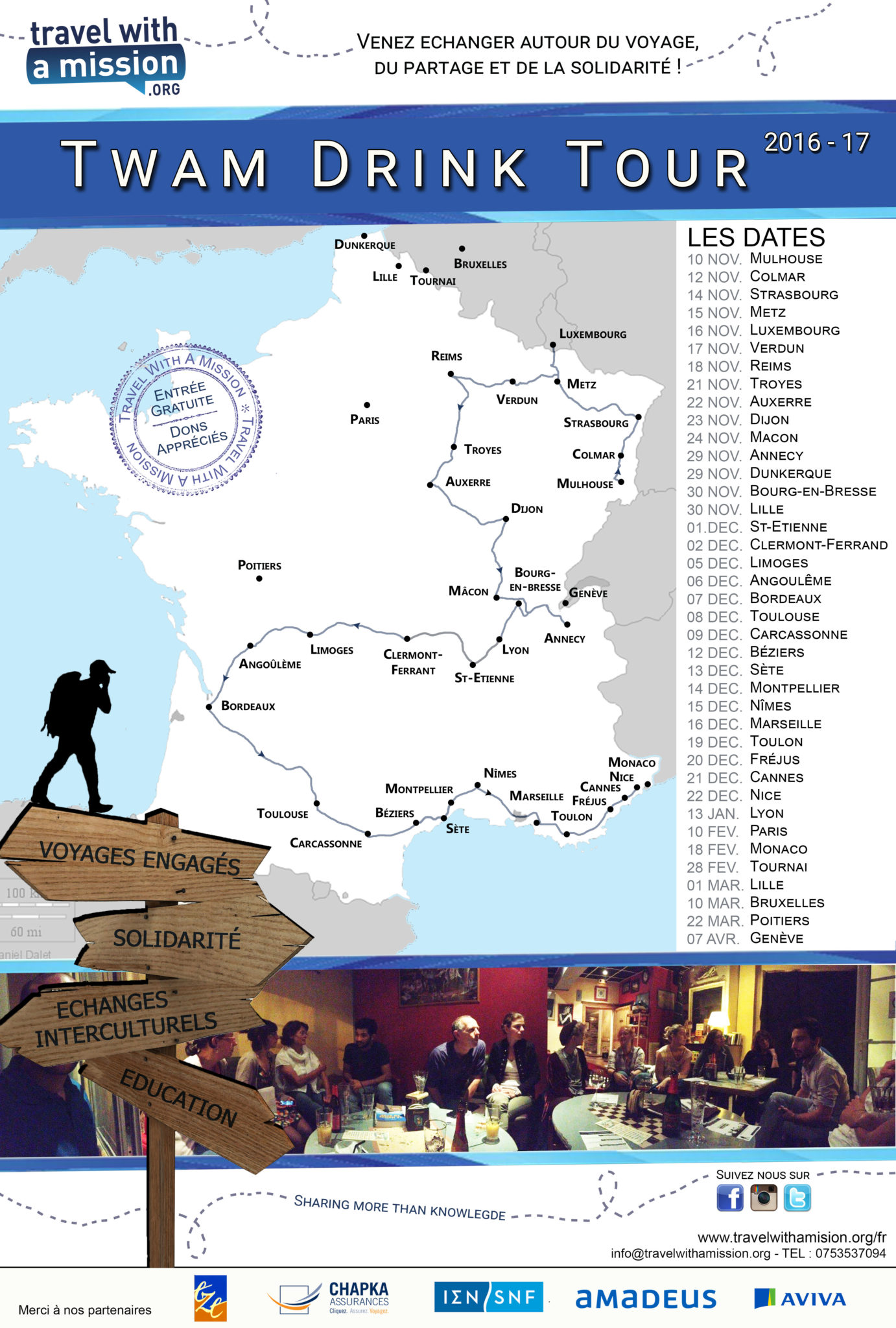 Découvrez le concept "Twam Drink Tour", 2016-2017